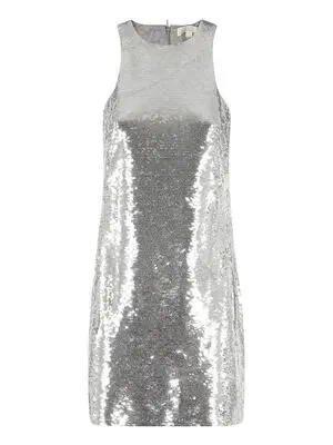 Michael Kors Sequin Tank Dress - Gray