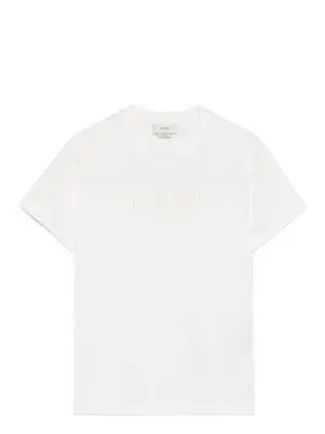 Fendi Logo Embroidered T-shirt - Gray