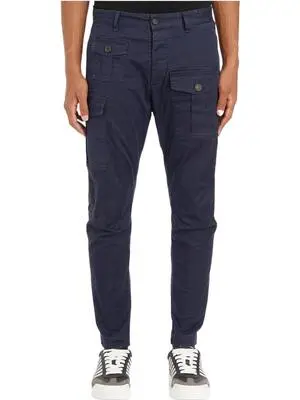 Dsquared2 Logo Plaque Cargo Pants - Black