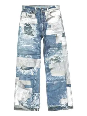 Acne Studios Patchwork Wide-leg Denim Trousers - Blue