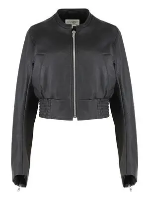 MAISON MARGIELA Cropped Bomber Jacket - Black