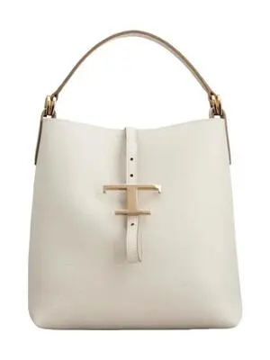 TOD'S Mini T Timeless Bucket Bag - White