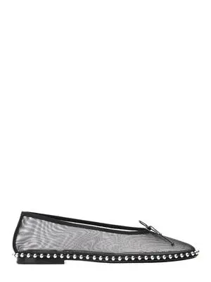 Alexander Wang Studded Mesh Ballet Flats - Black