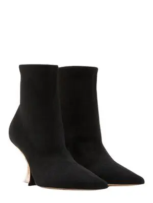 Casadei Elodie Sculpted Heel Ankle Boots - Black