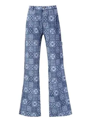 Off-White Printed Belt-loop Jeans - Blue
