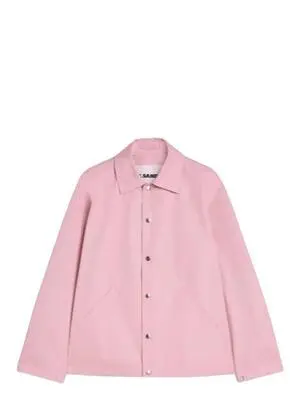 JIL SANDER Logo Print Cotton Jacket - Neon Roses