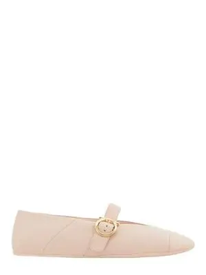 FERRAGAMO Gancini Buckle Flats - Ballet
