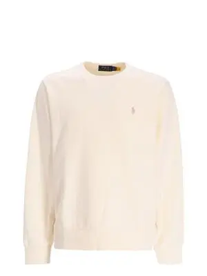 Polo Ralph Lauren Polo Ralph Lauren Loopback Fleece Sweatshirt With Embroidered Logo White
