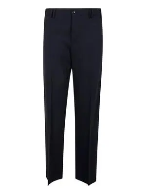 PT TORINO Wool Straight-leg Trousers - Black