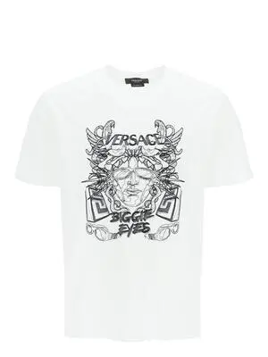 Versace Medusa Head-printed Crewneck T-shirt - Gray