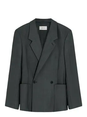 LEMAIRE Double-breasted Tailored Jacket - Grey