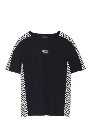 Versace La Greca Panel Short-sleeve T-shirt - Black