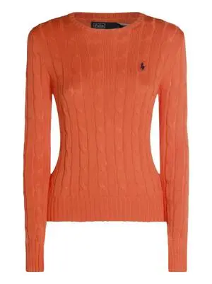Polo Ralph Lauren Polo Ralph Lauren Julianna Cable Knit Sweater Sun Orange