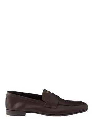 Prada Leather Loafers - Dark Brown