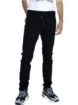 Dsquared2 Logo Patch Low-rise Trousers - Black