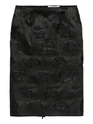 Cecilie Bahnsen Floral Pencil Skirt - Black