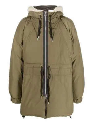 Sacai Parka With Drawstring Waist - Brown