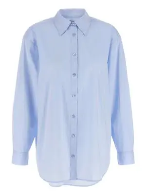 TOTEME Toteme Button-Up Long Sleeved Shirt Blue