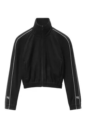 Alexander Wang Cropped Zip-up Jacket - Black
