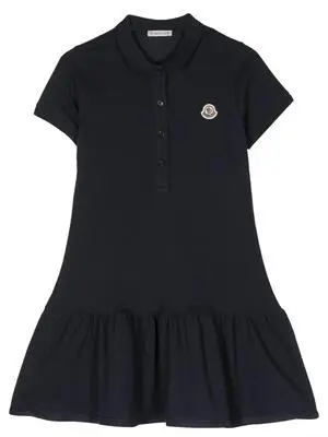 Moncler Ruffled Hem Polo Dress - Blue
