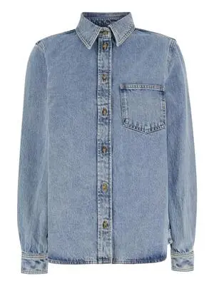 TOTEME Patch Pocket Denim Shirt - Blue