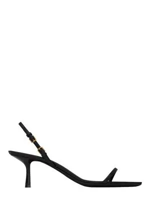 Saint Laurent Jaspe Sandals In Smooth Leather - Black