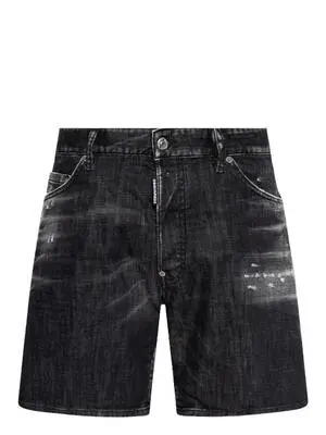 Dsquared2 Distressed Denim Shorts - Black