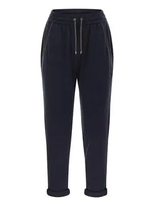 Brunello Cucinelli Elastic Waistband Joggers With Drawstring And Side Pockets - Black