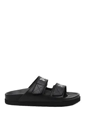 Palm Angels Logo Strap Sandals - Black