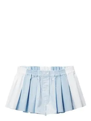 Alexander Wang Pleated Boxer Shorts - Blue