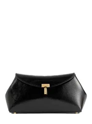 TOTEME T-lock Mini Clutch Bag - Black