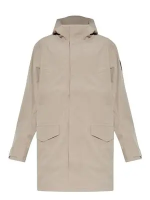Canada Goose Logo-patch Parka Coat - Limestone