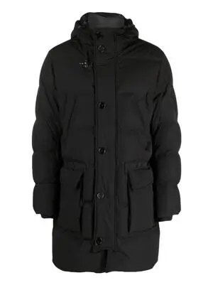 FAY Hooded Padded Coat - Black