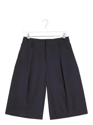 LEMAIRE Maxi Pleated Bermuda Shorts - Charcoal