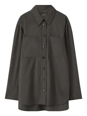 JOSEPH Button-up Shirt With Patch Pockets - Black