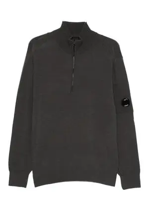 C.P. COMPANY C.P. Company Half-Zip Ribbed Sweater Grey
