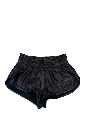 CHROME HEARTS Chrome Hearts Leather Cross-Patched Shorts