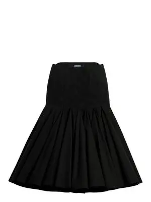 Jacquemus Jacquemus The Agave Ruched Midi Skirt Black