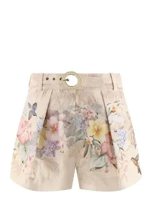 Zimmermann Illuminate Tuck Shorts - Ivory