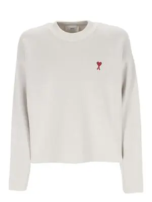 Ami De Coeur Embroidered Knit Jumper - White
