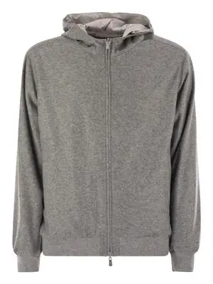 Fedeli Reversible Hooded Bomber Jacket - Gray