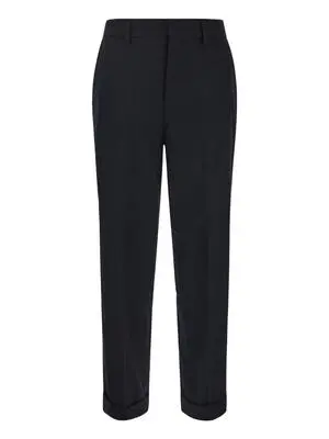 Closed Straight-leg Virgin Wool Trousers - Black