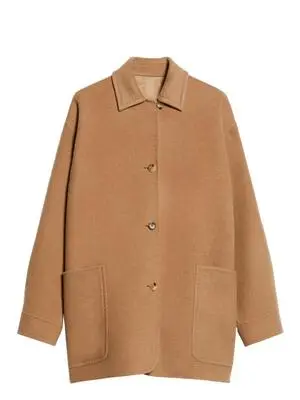 Max Mara Collared Button-up Coat - Camel