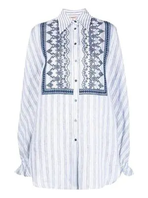 ERMANNO SCERVINO Ermanno Scervino Striped Embroidered Shirt