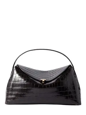 TOTEME T-lock Embossed Top Handle Bag - Black