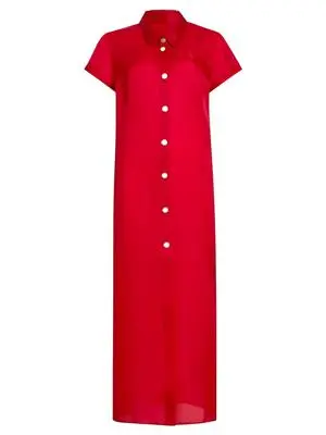 Khaite Effy Dress - Of Raspberry