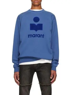 Isabel Marant Étoile Logo Print Crewneck Sweatshirt - Blue