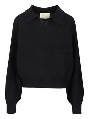 LISA YANG Lisa Yang Katriel Loose Polo Knitted Sweater Blue
