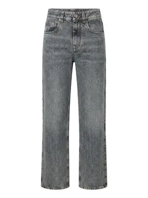 Brunello Cucinelli Belt Loops Five Pocket Jeans - Gray