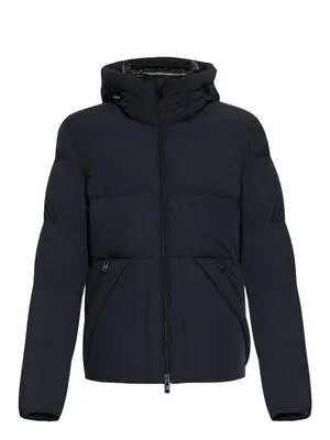 Woolrich Logo Patch Hooded Down Jacket - Black